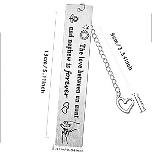 Aunt Nephew Bookmarks Nephew Gifts Bookmark from Auntie Birthday Graduation Christmas Gifts for My Nephew Best Aunt Bookmark from Nephew