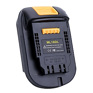 Biswaye Adapter Compatible with DeWalt 20V Max Tools, Compatible with Milwaukee M18 18V Battery to Replacement for DeWalt 20-Volt Battery, ML18DL 20V to 18V Battery Adapter Converter