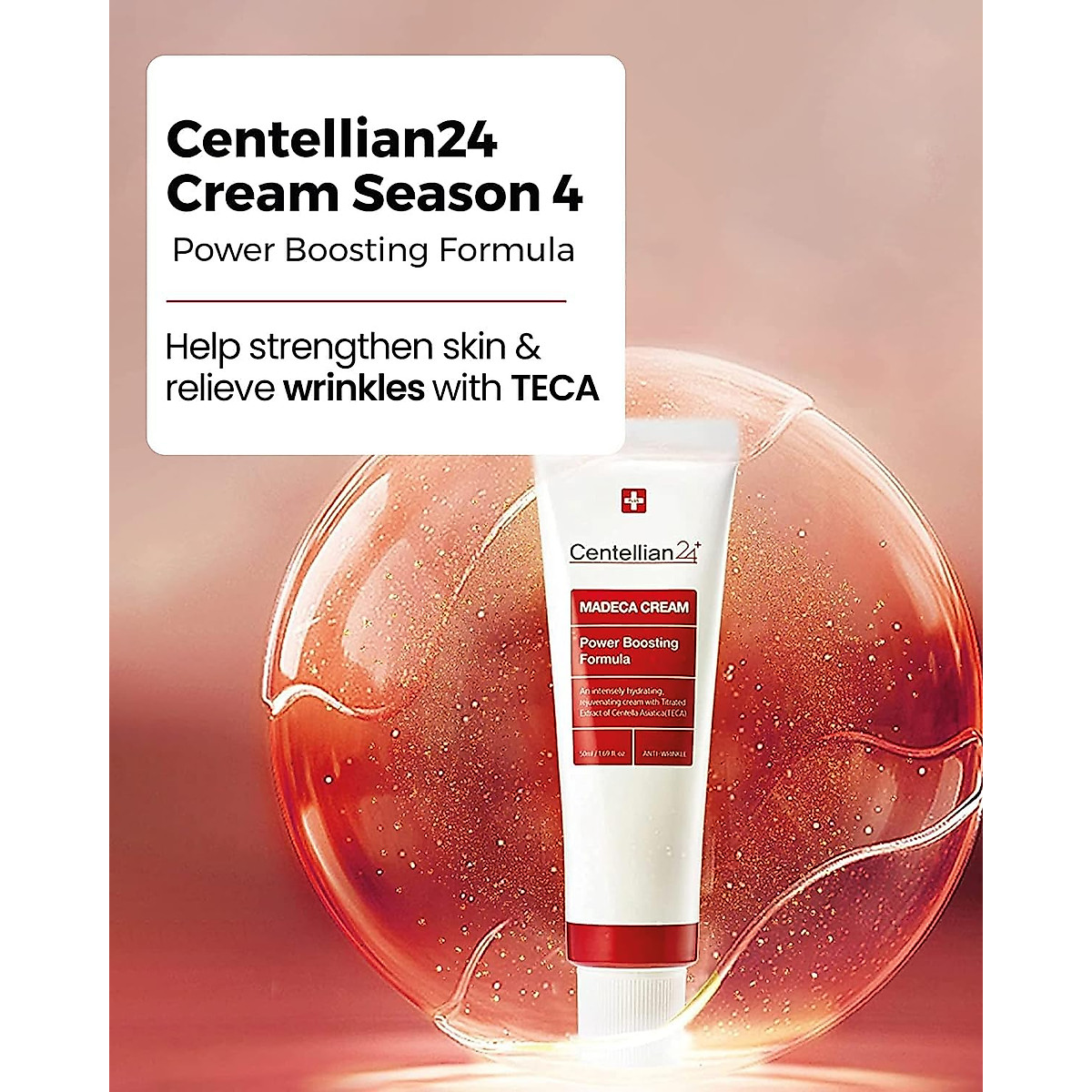 CENTELLIAN 24 Valentines Day Gifts Madeca Cream (Season 4, 1.7fl oz) Centella Moisturizer for Face. Korean Skin Care for Dry, Sensitive Skin with TECA, Centella Asiatica, Madecassoside