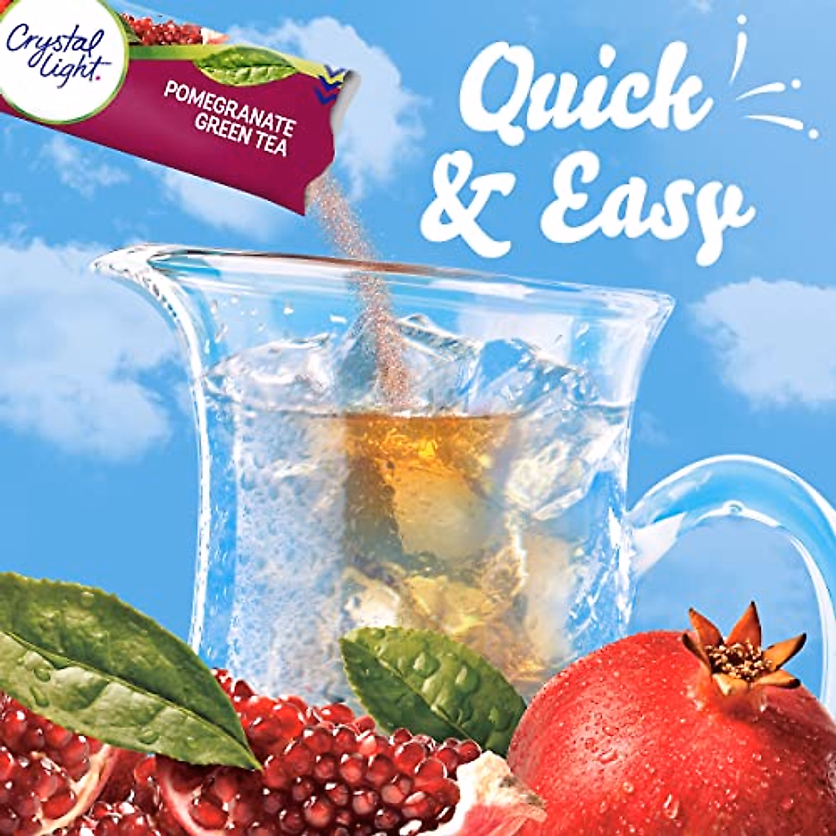 Crystal Light Sugar-Free Pomegranate Green Tea Naturally Flavored Powdered Drink Mix 5 Count Pitcher Packets