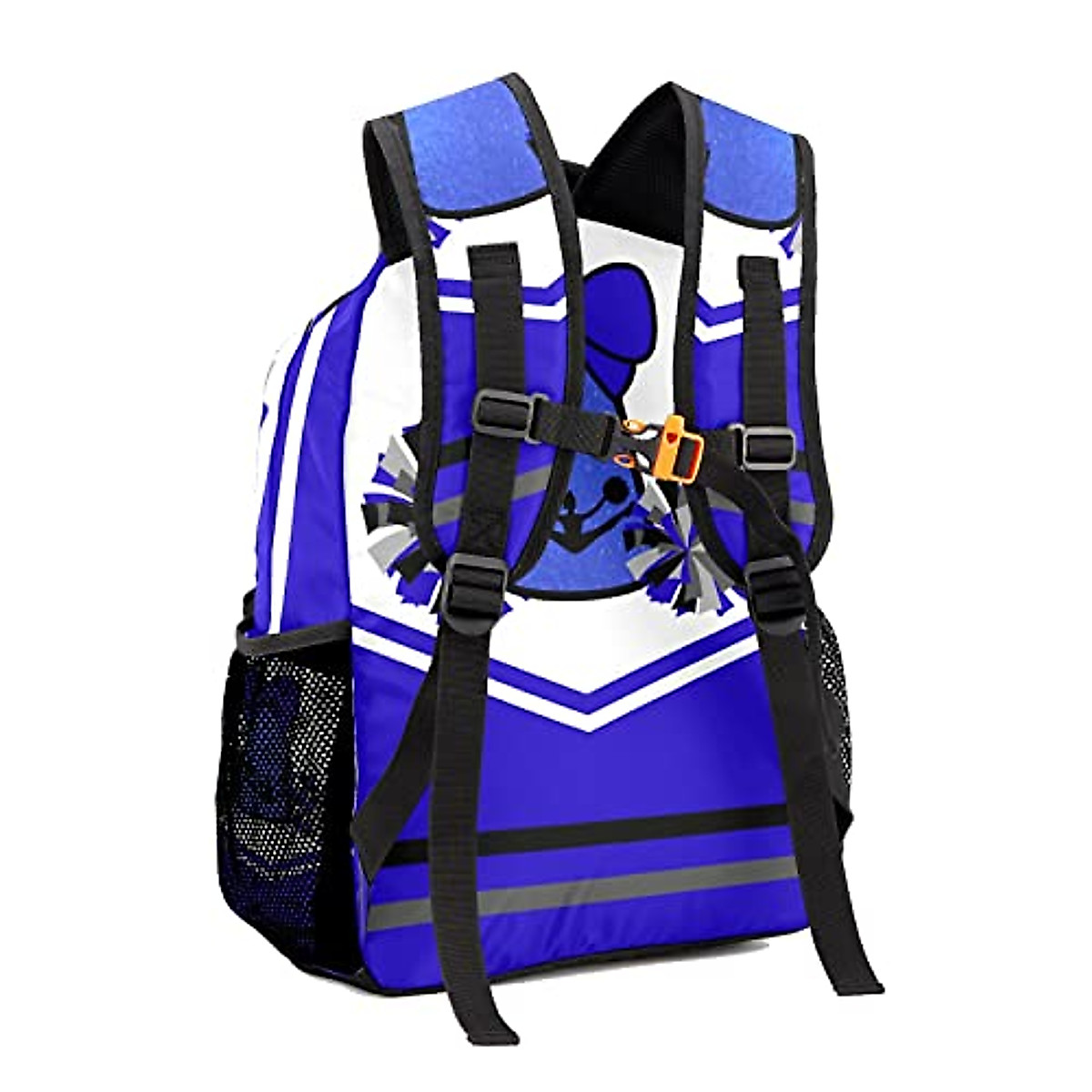 Zaaprint Customized Bright Blue Cheer Cheerleaders Waterproof Backpack with Name for Hiking Camping Picnic
