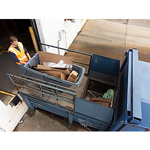 Rubbermaid Brute Tilt Dump Truck/Trash Cart/Garbage Collection/Recycling, 1 Cubic Yard, Standard Duty, 1,250 lbs., Gray, Distribution Centers/Warehouse/Manufacturing/Stadiums