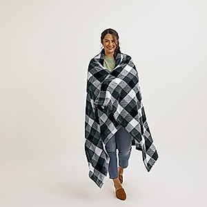 Vera Bradley Women's Fleece Plush Throw Blanket, Kingbird Plaid, 80 X 50