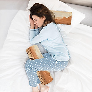 xigua Western Cowboy Neck Roll Pillow for Neck Relief with Removable Washable Cover - Memory Foam Round Cylinder Bolster, Ergonomically Designed for Head, Neck, Back, and Legs