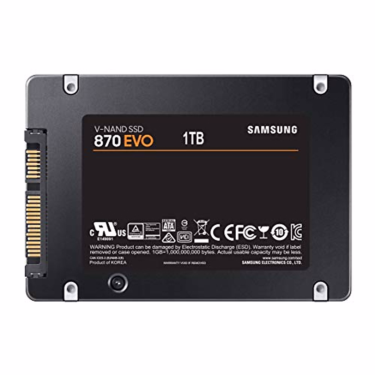 SAMSUNG 870 EVO SATA III SSD 1TB 2.5” Internal Solid State Drive, Upgrade PC or Laptop Memory and Storage for IT Pros, Creators, Everyday Users, MZ-77E1T0B/AM