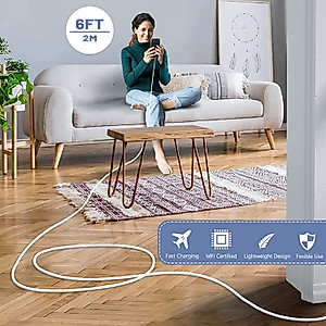 Susnwere iPhone 14 13 12 Charger Fast Charging, 2 Pack 20W Fast PD USB C Wall Charger Adapter with 3Pack 6Ft USB C to Lightning Cable (MFi Certified) for 14/14 Plus/14 Pro/14 Pro Max/13/ White