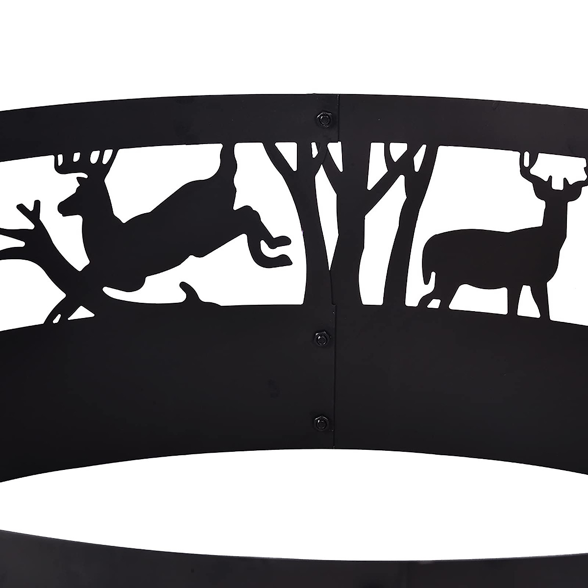 Kapler Fire Ring, Fire Pit Ring for Outdoors, Heavy Duty Firepit Ring 32inch, Hexagon Fire Rings for Camping Patio Backyard Picnic Bonfire Beach