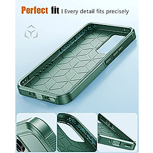 JXVM for Samsung Galaxy A54 5G Case: Shockproof Dual Layer Tough Phone Cover Protective with Tempered Glass Screen Protector Rugged - Military Grade Heavy Duty Protection, 6.4inch, 2023 (Dark Green)