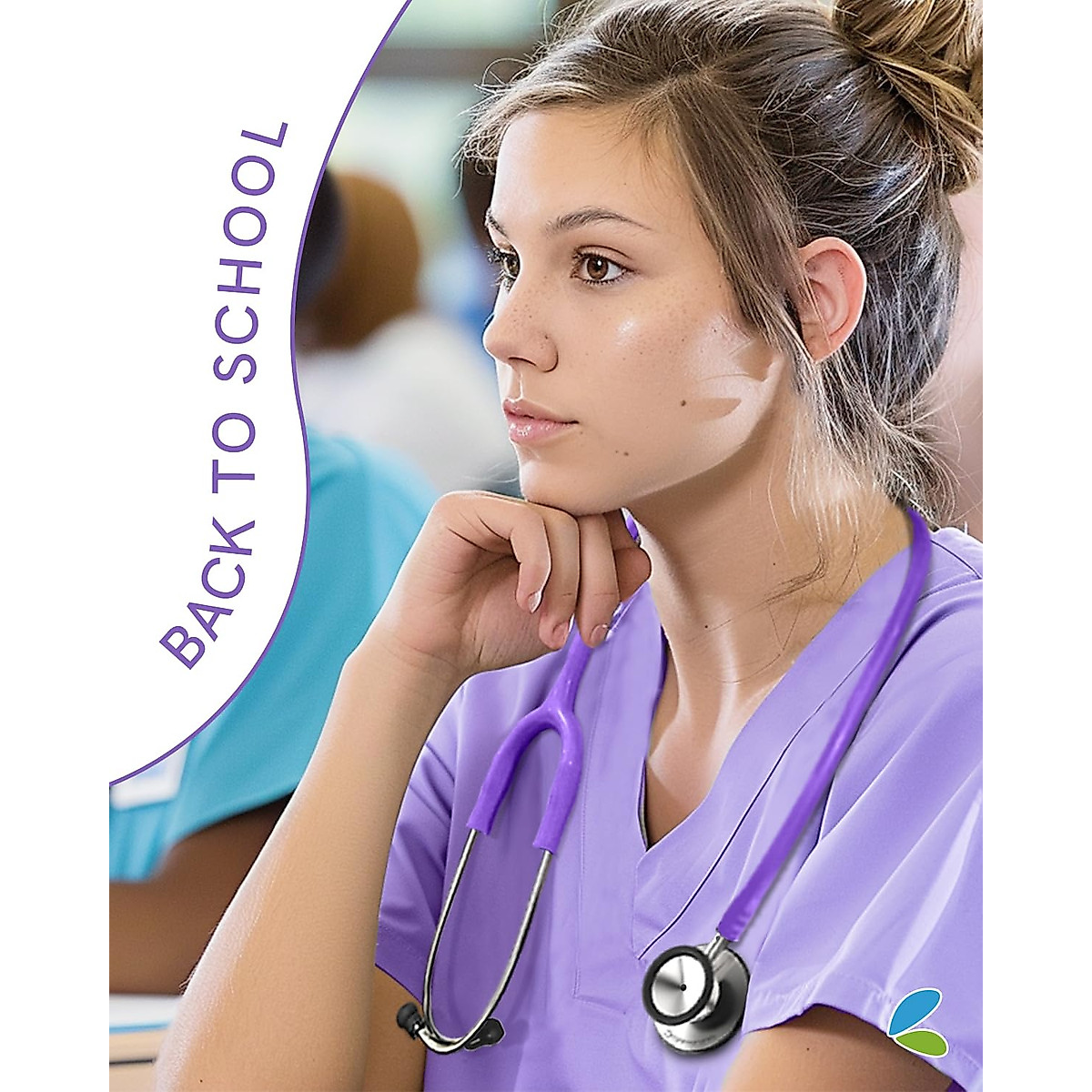 FriCARE Purple Stethoscopes for Nurses, Classic Dual Head Stethoscope Kit Medical Supplies, RN, LPN, LVN, Nursing School Students, Home Health Use