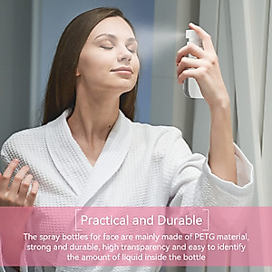 36 Pcs Small Spray Bottle 3.4 Oz/ 100 ml PETG Fine Mist Spray Bottles Hair Leak Proof Travel Size Spray Bottle Cute Mini Empty Cosmetic Refillable Travel Containers for Perfume with 40 Labels