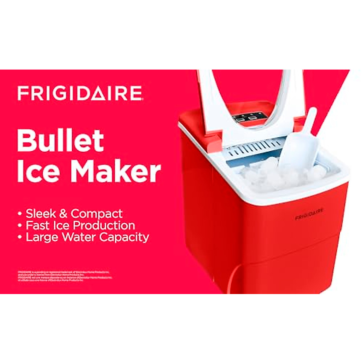 Frigidaire EFIC108 Counter top Portable, 26 lb per Day Compact Ice Maker Machine
