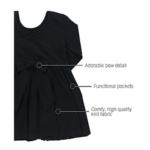 RuffleButts Black Twirl Dress - 3-6m
