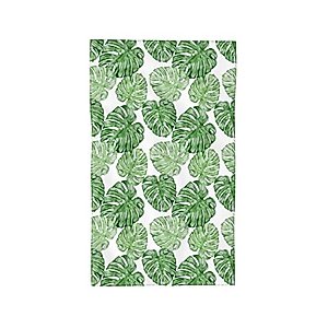 Green Plant Leaves Hand Towel, Decorative Towels Warming Gift for Bathroom Kitchen Bath Spa Gym 16"x27.5"