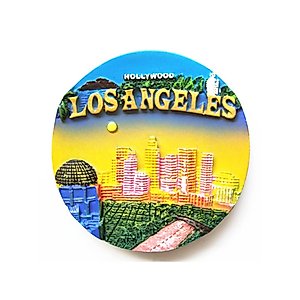Los Angeles Landmark Skyline Hollywood 3D Refrigerator Magnet Natural Resin Tourists Souvenirs
