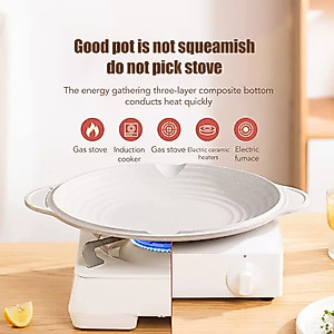 Korean BBQ Grill Pan, Non Stick Barbecue Plate White 32cm Grill Plate For Induction Cooker For Home Camping And Outdoor Griddle
