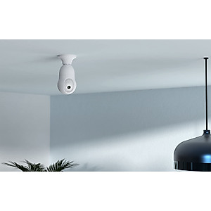 NU-SET Light Bulb Camera, Smart WiFi Home Security Camera with Pan-Tilt Panoramic View, 4MP, White