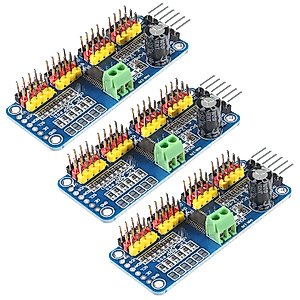 AITIAO 3Pcs PCA9685 16 Channel 12-Bit PWM Servo Motor Driver IIC Interface Module PCA9685 Controller Module for Robot Raspberry pi