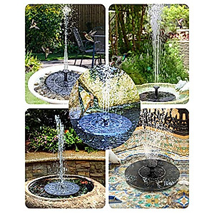 3W Solar Fountain Water Pump for Bird Bath,Portable Submersible Free Standing Solar Outdoor Submersible Fountain Water Pumps Kit for Bird Bath Small Pond and Patio Garden Decoration