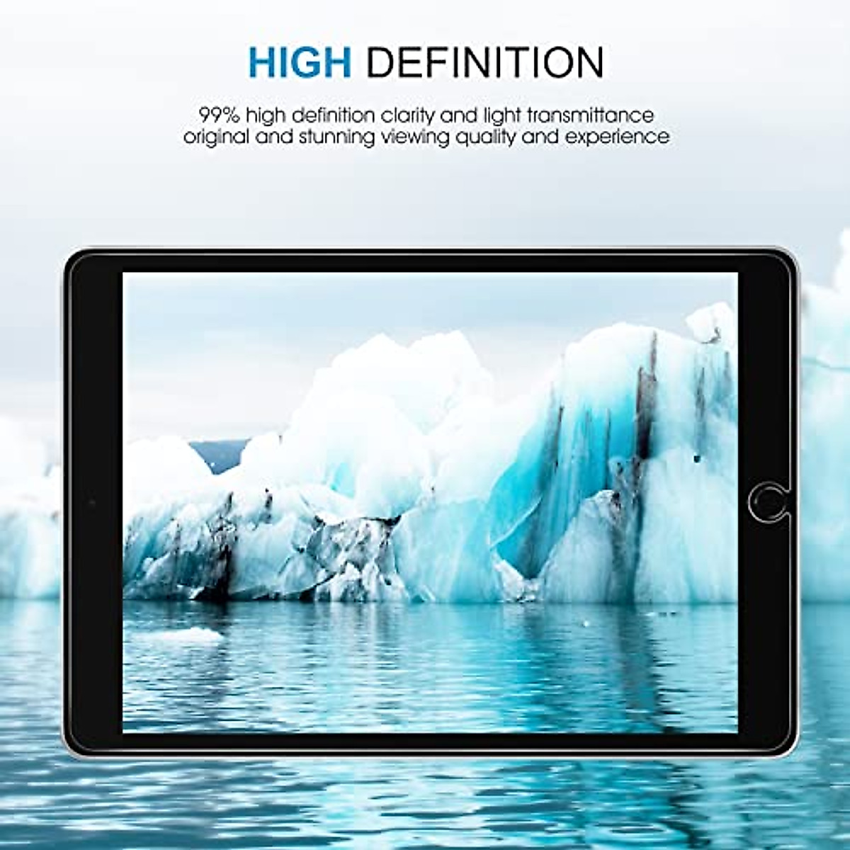 SPARIN 2 Pack Screen Protector for iPad 9th Generation 10.2 inch, Tempered Glass Compatible with iPad 9 (2021 Released)