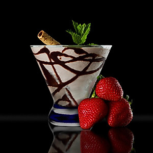 Libbey Martini Glasses 8.25 oz. Set of 10, Bulk Pack - Great for Cocktails, Wedding Favors, Party Favors, Events - Blue