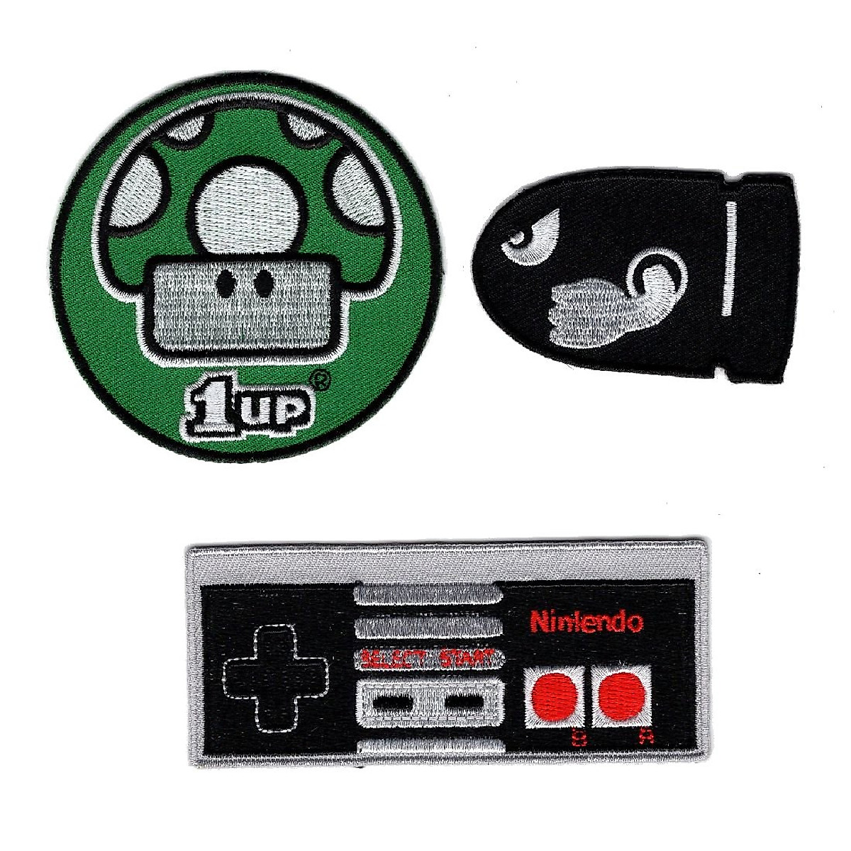 Miltacusa Controller Mushroom Retro Classic IRON ON Patch (BUNDLE 3PC)