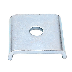 10 Pcs U-Shape Strut Saddle Washer, Flat Square Plate Washer for 1-5/8" Strut Channel, Accept 1/2" Bolt, 4.4mm Thickness (Bolt not Included)