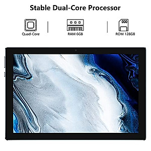 10 inch Tablets, Android 11.0 Tablets, 6GB+128GB, 512GB Expand, Quad-Core, Dual Camera, HD Touch Screen, BT, Wi-Fi 6, Google GMS