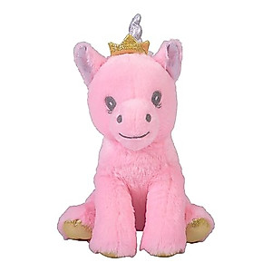 Sammy & Lou Tiara Princess 4-Piece Baby Nursery Crib Bedding Set for Girls, Includes Quilt, Fitted Crib Sheet, Crib Skirt, and Plush Toy