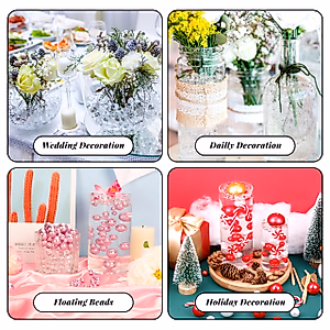 BYMORE 90000 Clear Water Beads,Transpatent Gel Jelly Beads,Vase Filler for Candle, Wedding Centerpiece, Floral Arrangement, Home Decorations