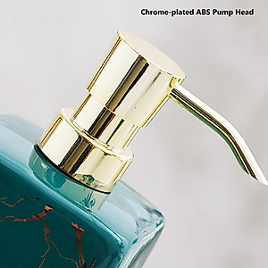 Soap Dispensers 10oz Ceramic Soap Dispenser Set of 3, Countertop Soap Pump with Tray ABS Pump Lotion Dispensers for Kitchen Bathroom Lotion Dispenser (Color : Black+White)