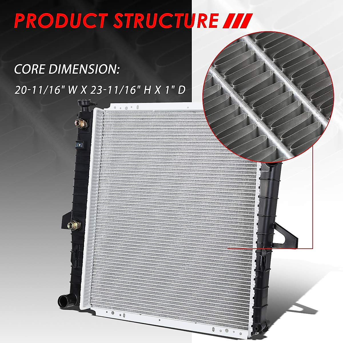 Auto Dynasty DPI 2173 Factory Style 1-Row Cooling Radiator Compatible with Ford Ranger Explorer Mazda B3000 B4000 Mercury Mountaineer 2.3L 3.0L 4.0L AT 98-11, Aluminum Core