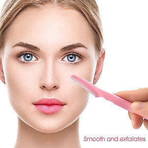 Yzooiyl 24Pcs Eyebrow Facial Hair Razors Precision Trimmer Safety Shaper Shaver Multipurpose for Women and Men with Precision Cover