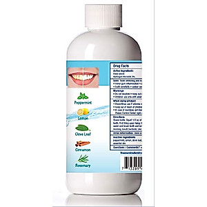 Miracle Write Smile - Essential Oxygen Rinse Mouthwash for Whiter Teeth, Fresher Breath, and Healthier Gums, Peppermint 12 fl. oz