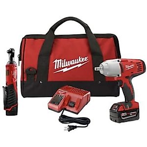 MILWAUKEE 2663-22R M18 1/2" IMPACT WRENCH - M12 3/8" RATCHET COMBO KIT