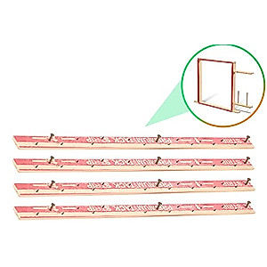 Tufting Wooden Frame for Rug Making Kit Suitable for Electric Carpet Gun Tabletop/Stand Display DIY Crafts Table Stand Frame Tapestry Making Tool, 4PCS Tack Strip
