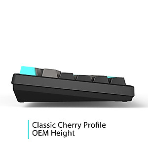 KEYMECHER PBT Custom Keycaps Compatible with Cherry MX, Kailh, Getern Switches and Clones, Cherry Profile, Doubleshot 188-Keycap Set for Mechanical Gaming Keyboard, Cyan Night