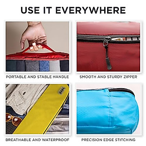 Large Packing Cubes for Travel - 5pc Packing Cubes for Suitcases - Lightweight Luggage Organizer Bags