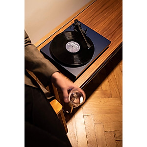 Pro-Ject Debut Carbon EVO, Audiophile Turntable with Carbon Fiber tonearm, Electronic Speed Selection and pre-Mounted Sumiko Rainier Phono Cartridge (High Gloss Black)