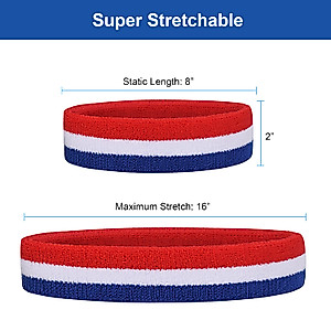 Favofit Sweat Band Headband Wristbands for Men - Head Wrist Sweatband Set for Women Kids Boys Girls - Ideal for Sports Athletics Event Workout Exercise Basketball Running Tennis Football
