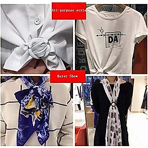 Plastic Round Shape Fashion Scarf Clip Ring - T-Shirt Clip Scarves Buckle Clothing Ring Wrap Holder (4 Colors)