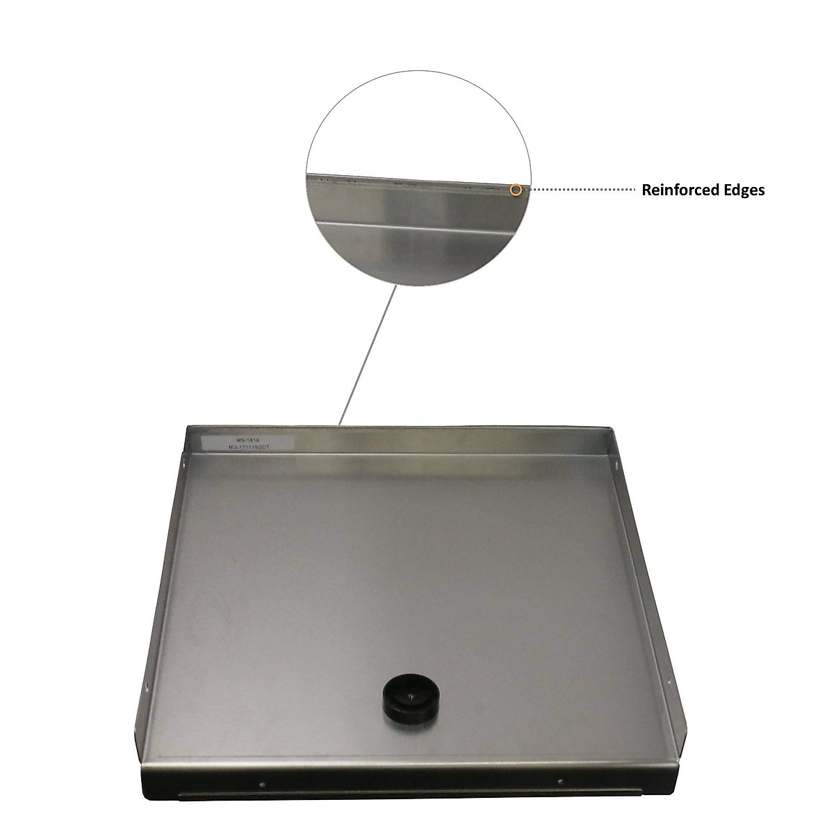 GSW Stainless Steel Reinforced Edge Wall Mount Microwave Oven Wall Shelf NSF Approved (18" W x 18" L x 12" H)