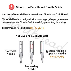 Simthread Glow in The Dark thread, Polyester Embroidery Thread, 5 Spools 550 yards each, for Home Embroidery and Sewing Machine