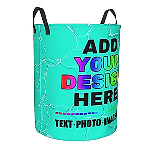 Custom Laundry Basket Personalized Laundry Basket Customized Laundry Basket with Photo/Text Collapsible Storage Basket Medium 19.6" x 15.7"