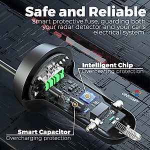 Radar Detector Power Cord with Dual USB Charger Ports - Replacement Power Adapter Compatible with Valentine One, Escort, Passport, Uniden R3/R4/R7/R8, and Beltronics Radar Detectors