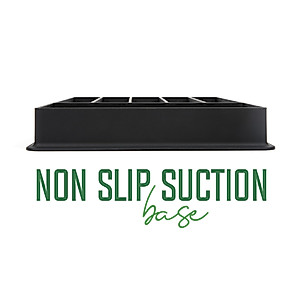 Silicone Rubber Non-Slip, Non-Toxic, Black Silverware and Cutlery Organizer for Kitchen Drawer 12x16