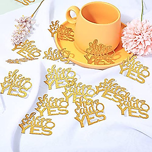 100 Pieces She Said Yes Glitter Confetti with Diamond Ring Table Confetti Wedding Engagement Party Table Scatter for Valentine's Day Proposal Bachelorette Bridal Shower Party Decoration