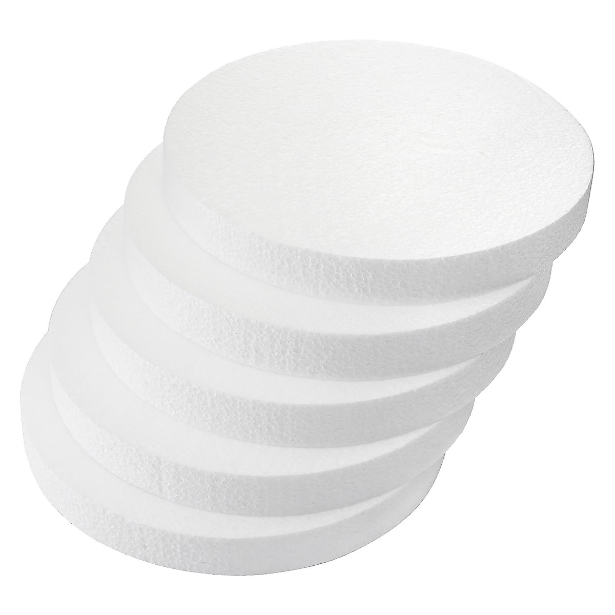 ZOOFOX 12 Pack 8 Inch Foam Circles for Crafts, Round Polystyrene Disc for Arts and Crafts Supplies, Modeling, Sculpture, DIY Projects