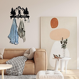 Ecqizer Bigfoot Sasquatch Hooks Wall Decor-Bigfoot Hangers and Key Hooks Holder-Clothes Sasquatch Hat Rack and Backpack Hanger-Bigfoot Wall Art Decor for Storage, Living Room, Hallway, Bedroom, Black