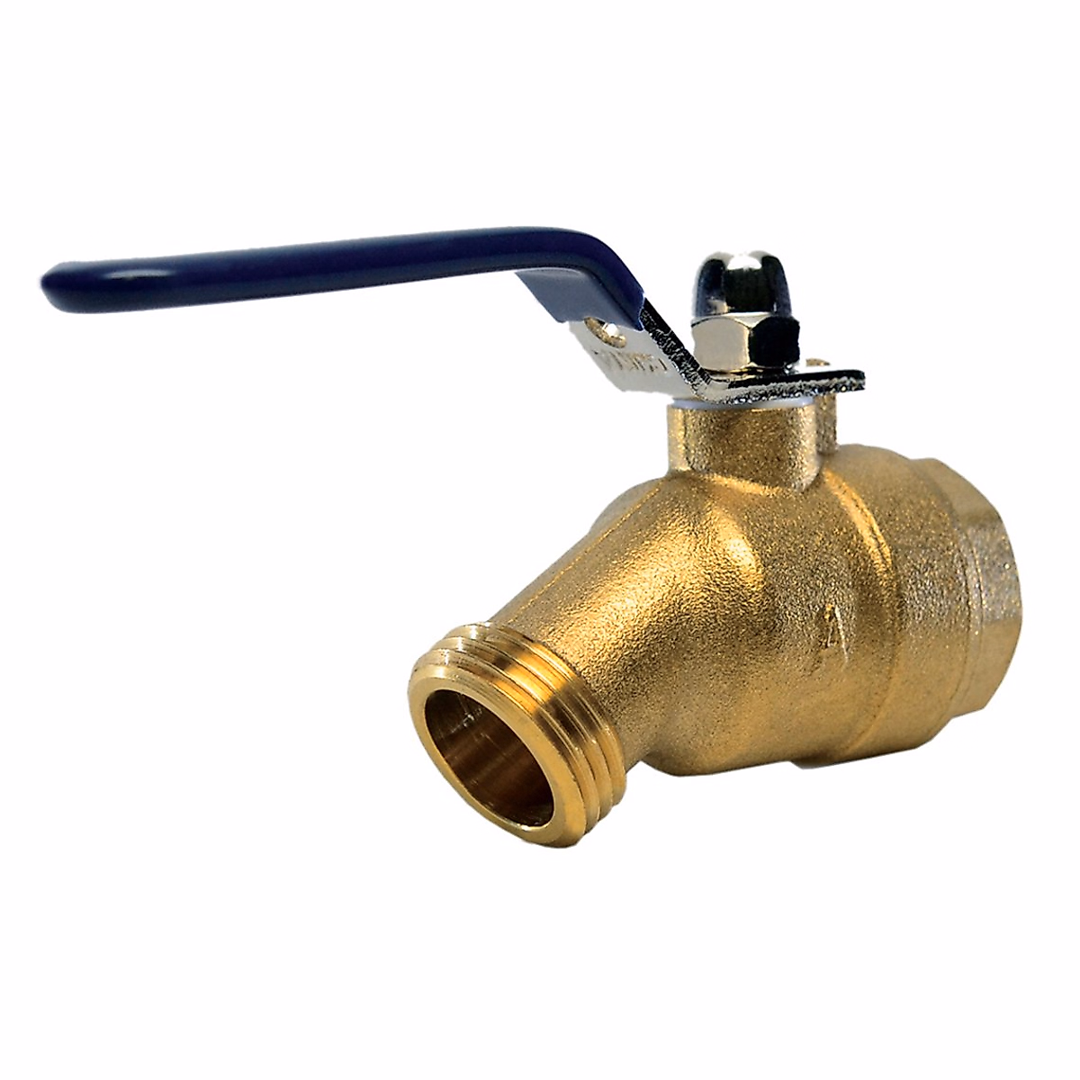 American Valve M76QT 3/4" Quarter Turn Hose Bibb FIP, 2 port, 3/4-Inch, Brass