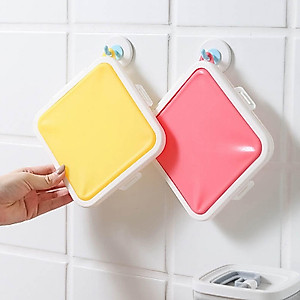 Sandwich Containers, Silicone Sandwich Storage With Snap-Off Sandwich Box Reusable Sandwich Holder For Snacks Storage (Pink)